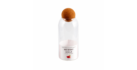 Recipient din sticla cu capac de pluta, 1200ml